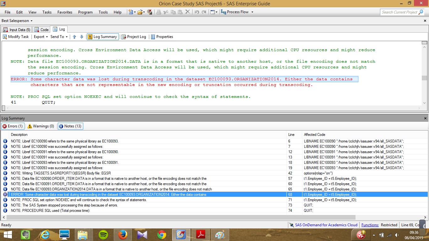 Transcoding Problem - SAS Support Communities