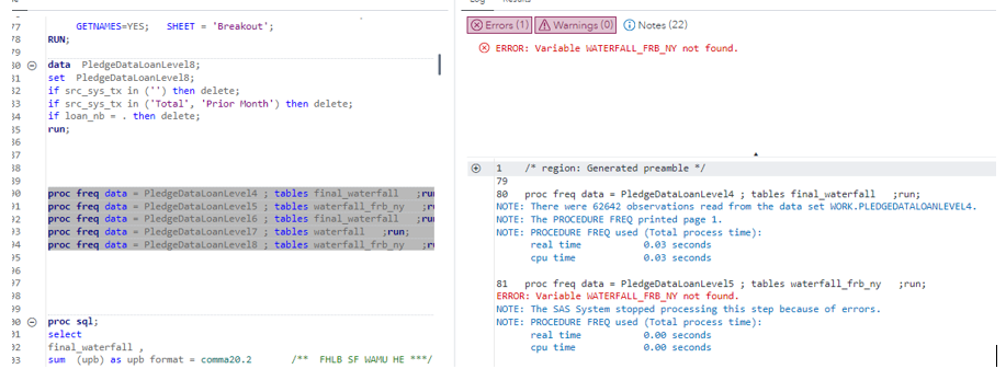 Solved: Error Variable not Found in PROC FREQ - SAS Support Communities