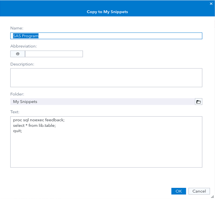 Snippets: How to make a repository of Snippets available to all SAS Studio users