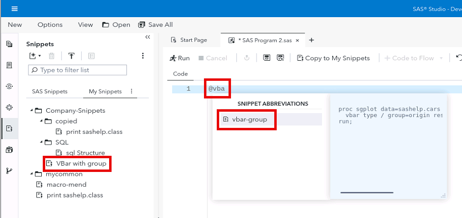 Snippets: How to make a repository of Snippets available to all SAS Studio users