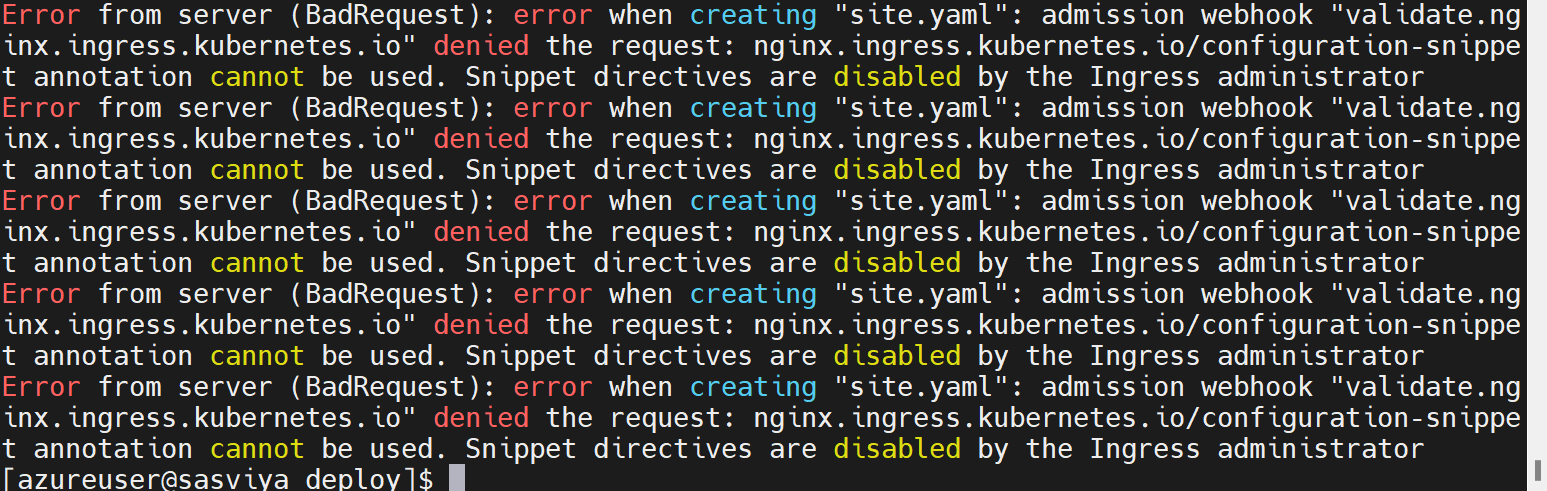 Solved Sas Viya Deployment Using Kubernetes Commands Unbale To Create Siteya Sas Support