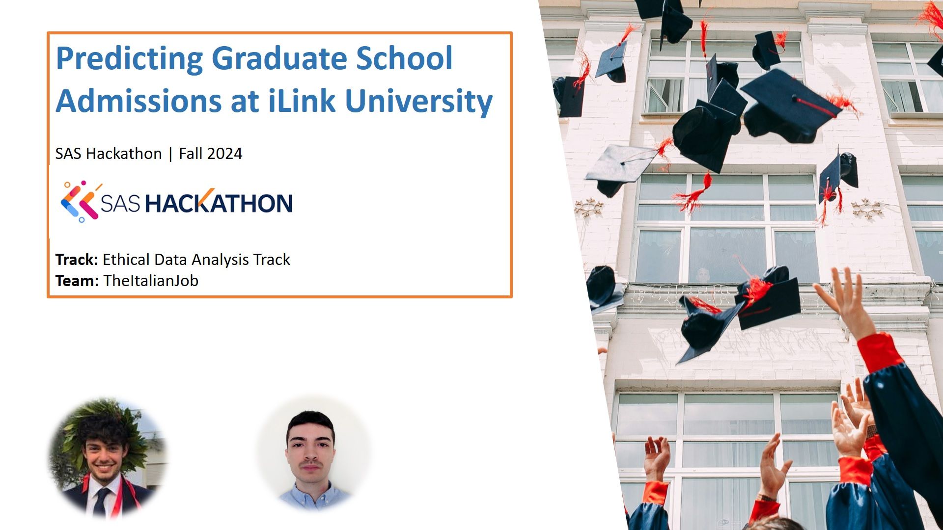 TheItalianJob - Ethical Data Analysis | Graduate School Admission (Stu ...