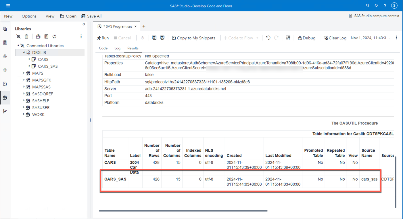 Using Azure Service Principle to access DataBricks from SAS Viya ...