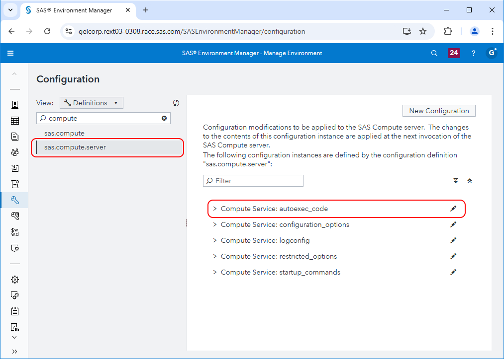 Script to add statements such as lockdown paths and librefs to SAS compute service autoexec