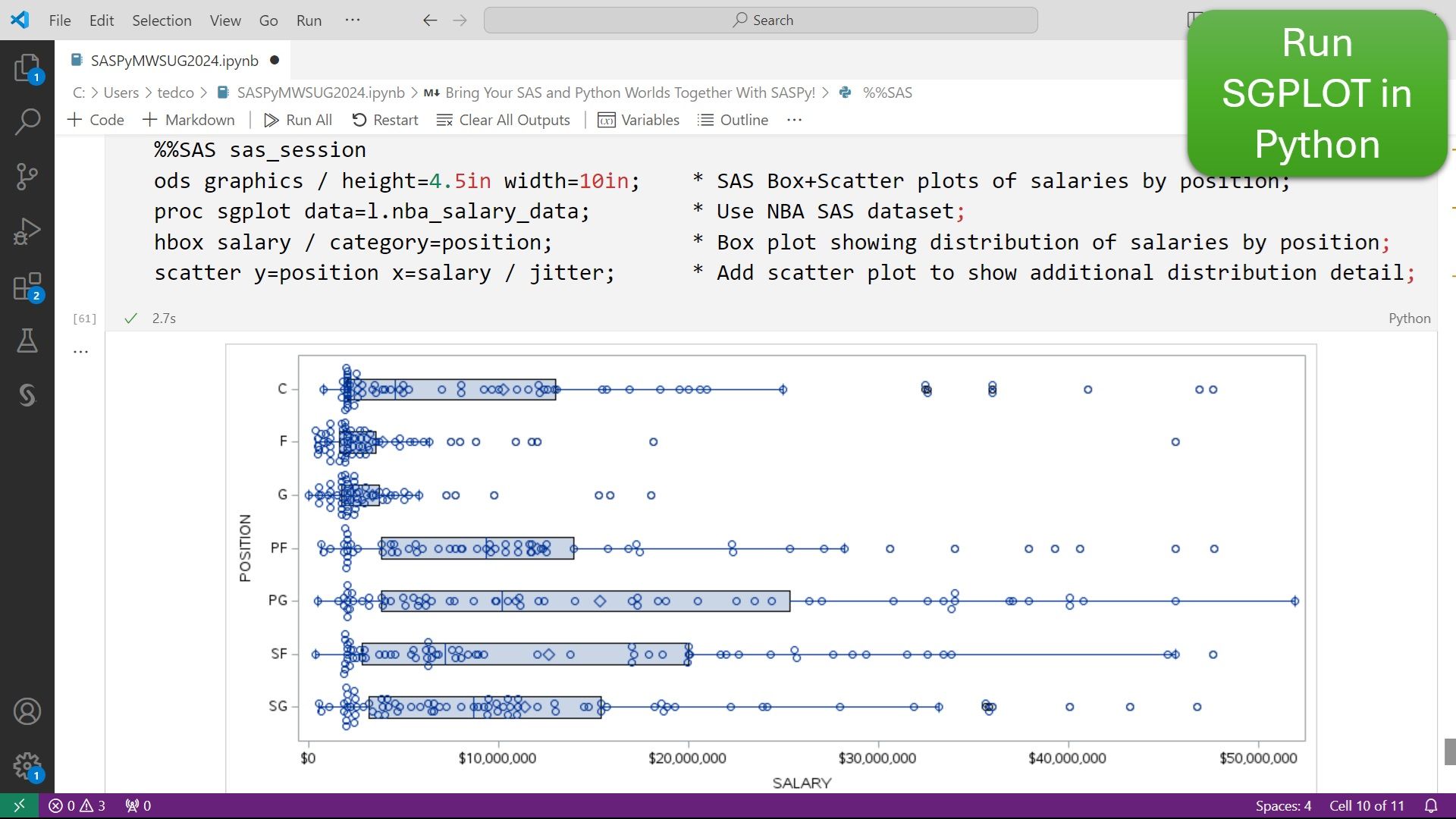 MWSUG 2024 Presentation: Bring Your SAS and Python Worlds Together Wit... - SAS Support Communities
