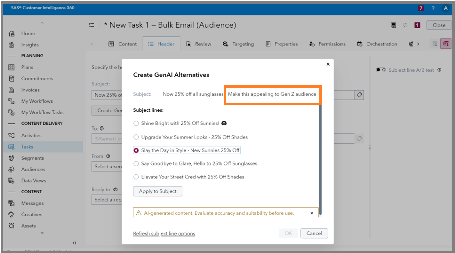 Writing Impactful Email Headers Using Gen AI
