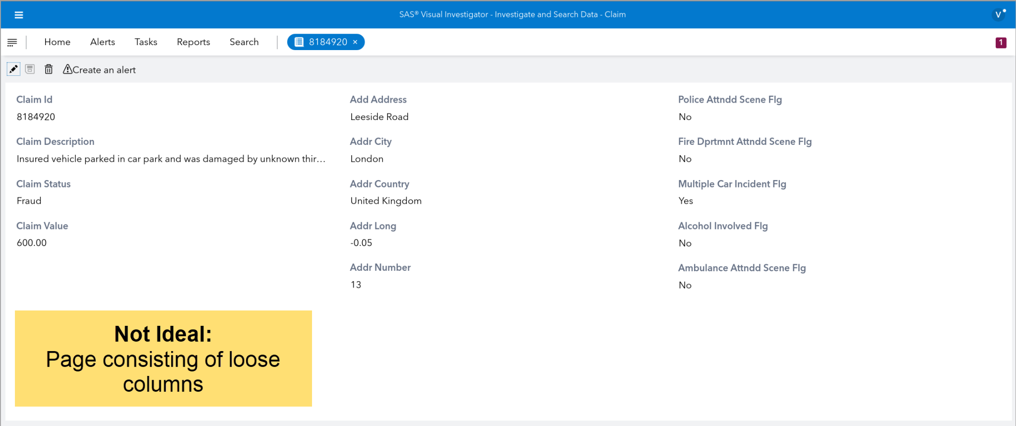 SAS Visual Investigator Page Building Best Practices Part I: Columns ...
