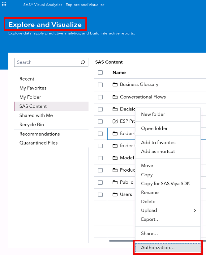How to remove a principal from a SAS Content folder permission
