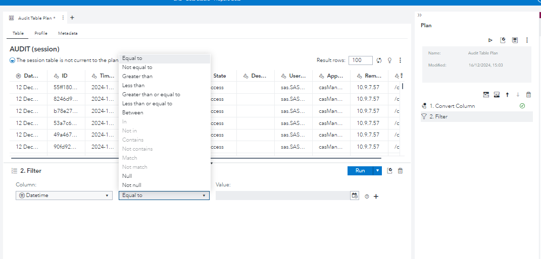 How to use today()-1 date filter in SAS Data Studio plan - SAS Support ...