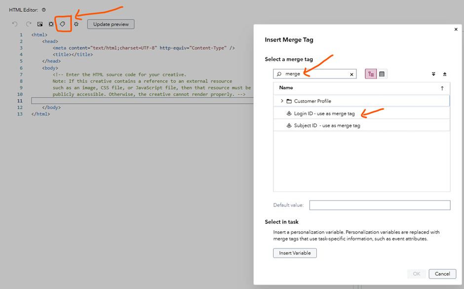 How to Make Identity IDs Available as Merge Tags in SAS Customer ...