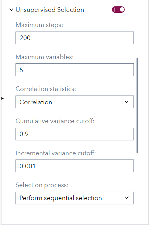 Unsupervised Variable Selection Identifying Input Spaces That Maximize Data Variance