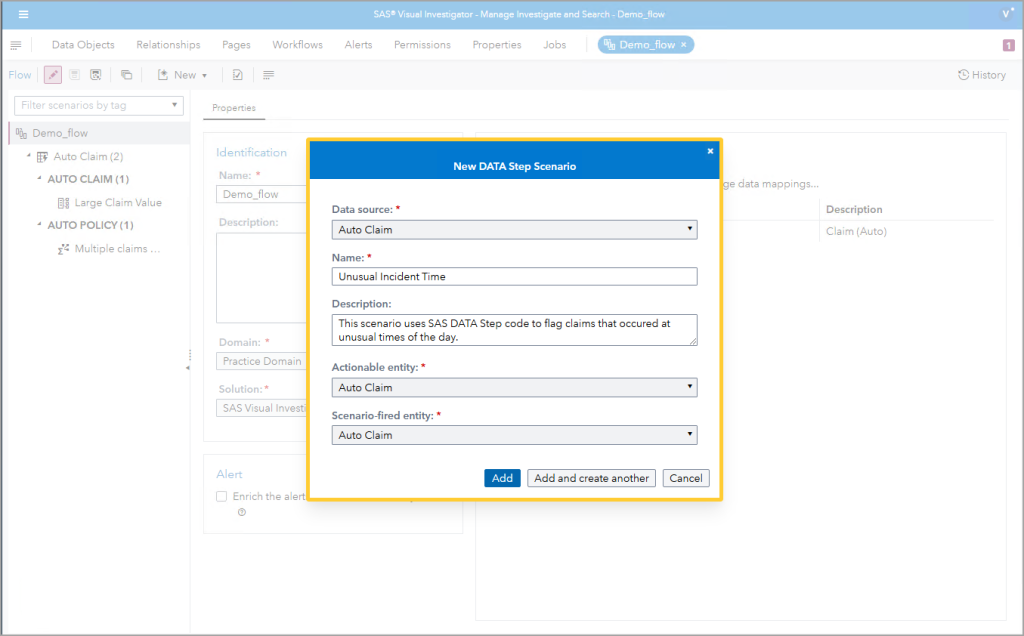 Using Data Step Code To Design Scenarios In Sas Visual Investigator