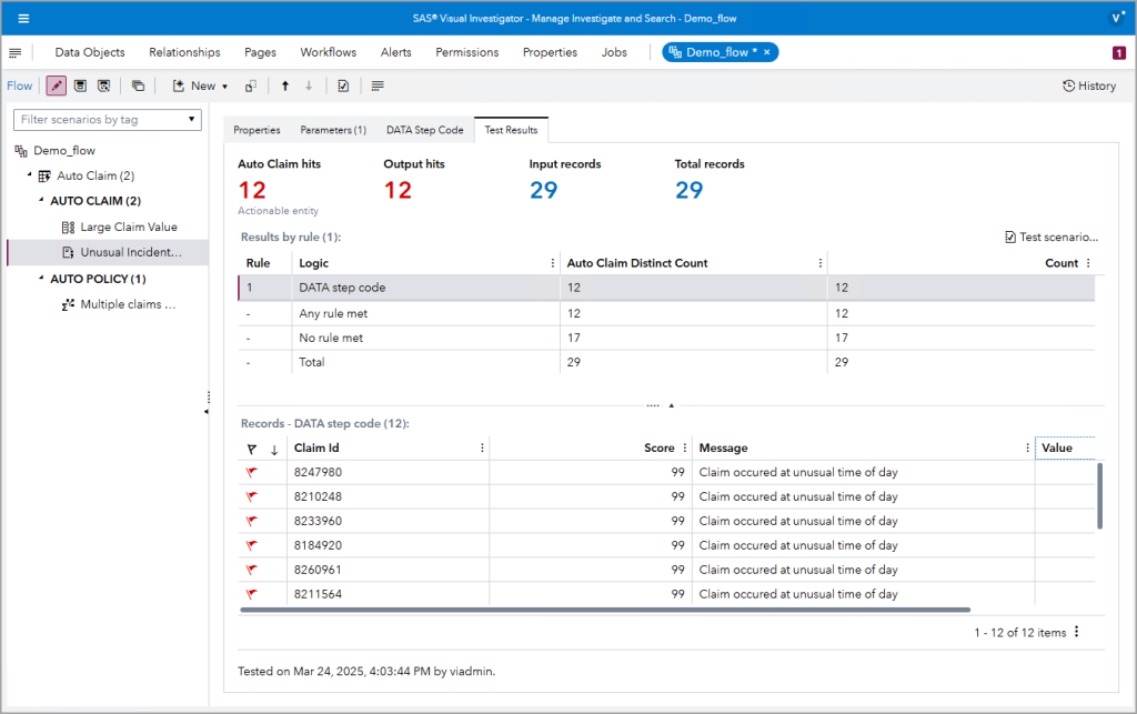 Using Data Step Code To Design Scenarios In Sas Visual Investigator