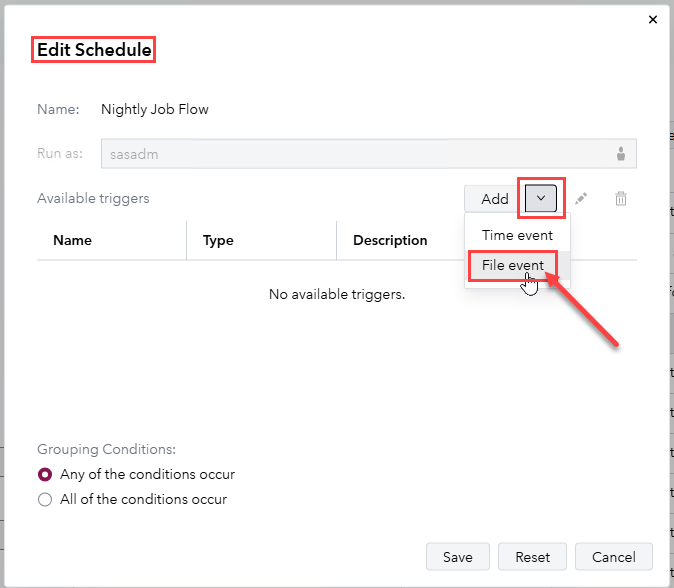 Viya Jobs and Flows – File Event Triggers!