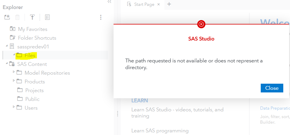 Viya 3.5 SAS StudioV fileNavigationCustomRootPath - SAS Support Communities