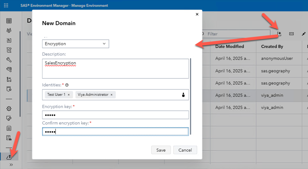 Encryption for data at rest in the SAS Viya platform