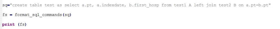 Solved: Script to format SQL code - SAS Support Communities