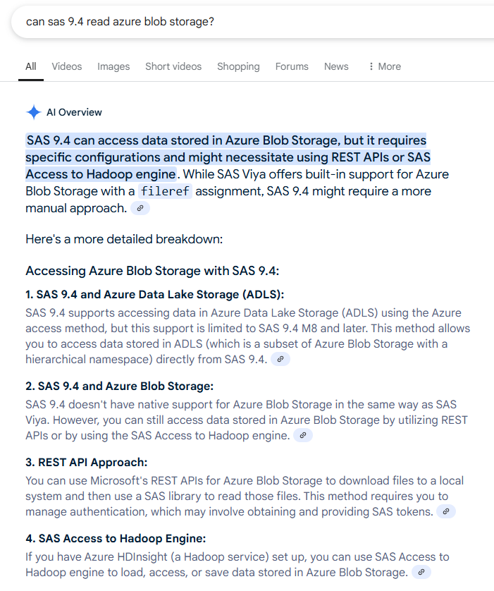 how to connect SAS Enterprise to Azure Blob storage account - SAS ...