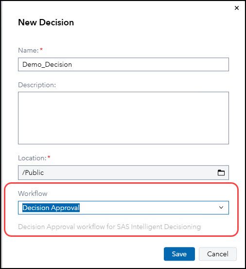 SAS Intelligent Decisioning: Using a Workflow for a Decision