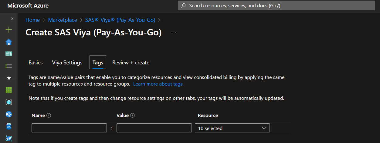 Solved: Tagging Servers Used by the SAS Viya (Pay-As-You-Go) Service - SAS Support Communities