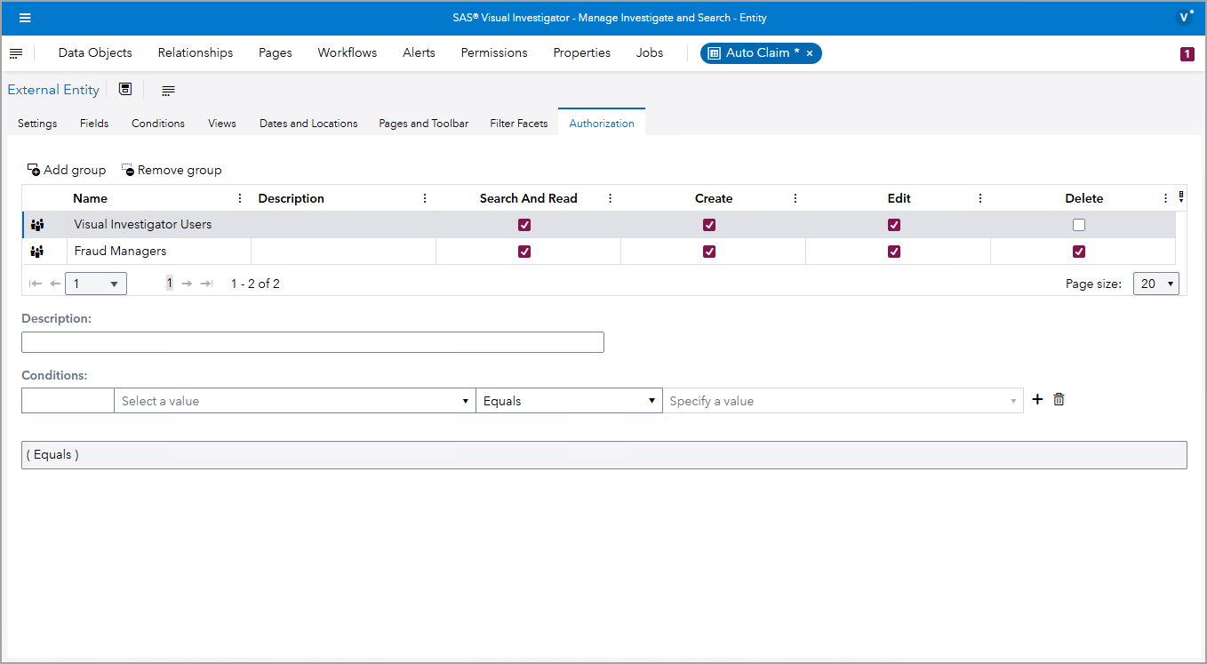 Entity-level security in SAS Visual Investigator - SAS Support Communities
