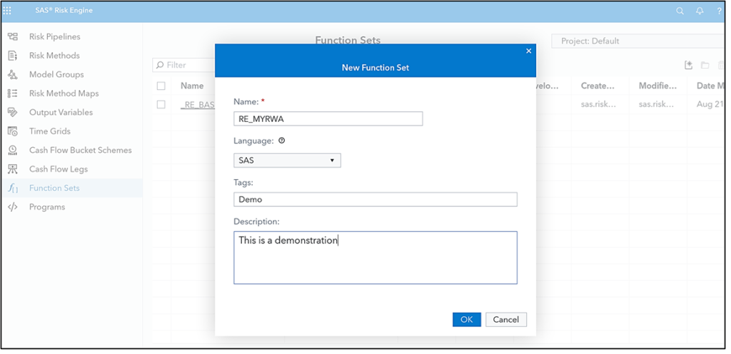 Adding Custom Functions to SAS Risk Engine