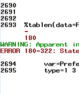 How do I add brackets in my column frequency and percentage when using ...