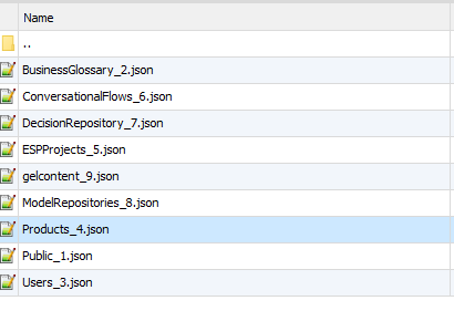 Selective backup and restore of SAS Viya Content