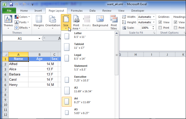 Solved: How to set the page size of an excel sheet using ods tagsets.excelxp o... - SAS Support ...