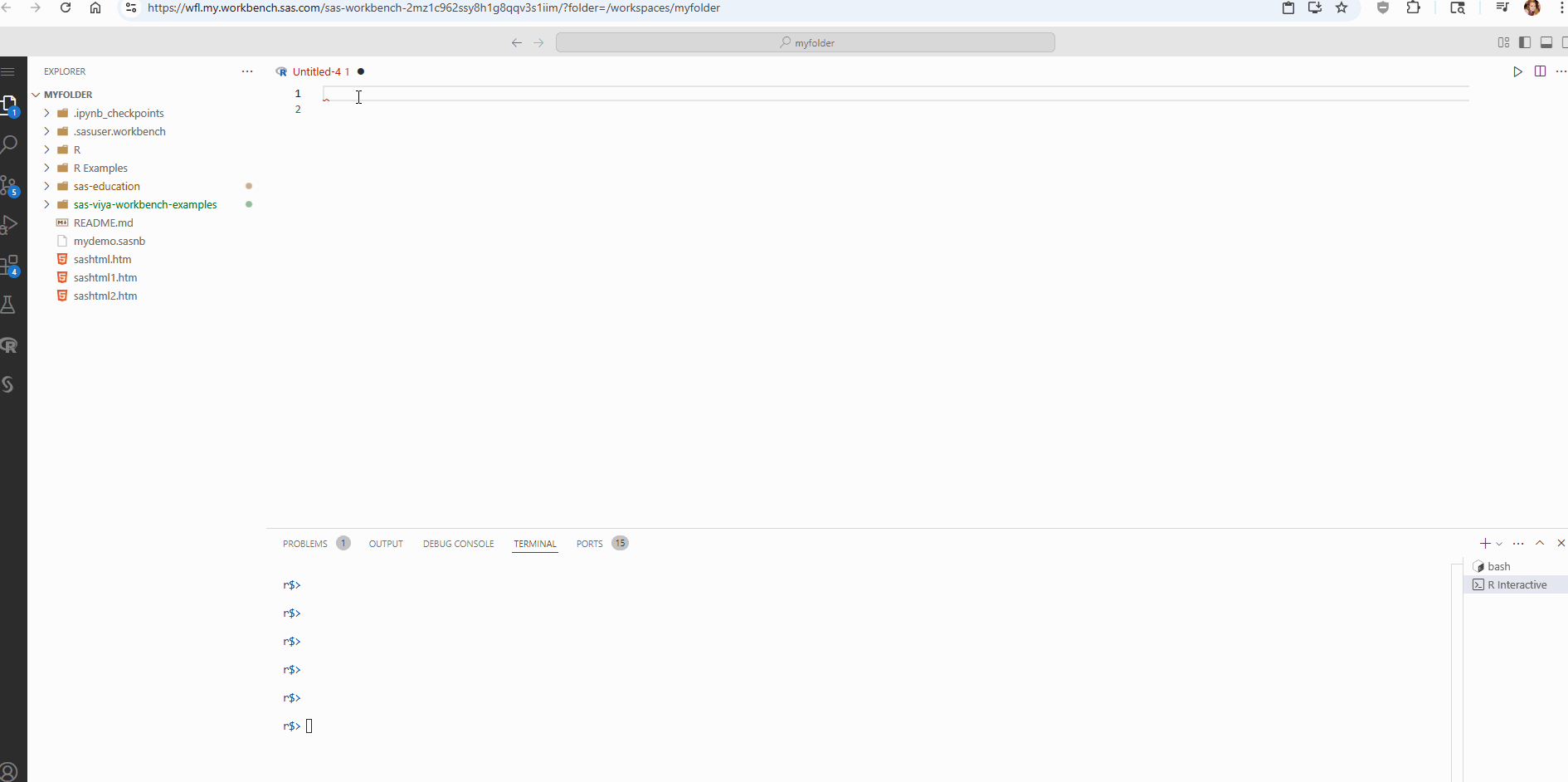 Getting Started with R in SAS Viya Workbench