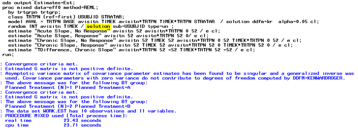 PROX MIXED Random Solution Drastically Changing Fixed Effects Estimati... - SAS Support Communities