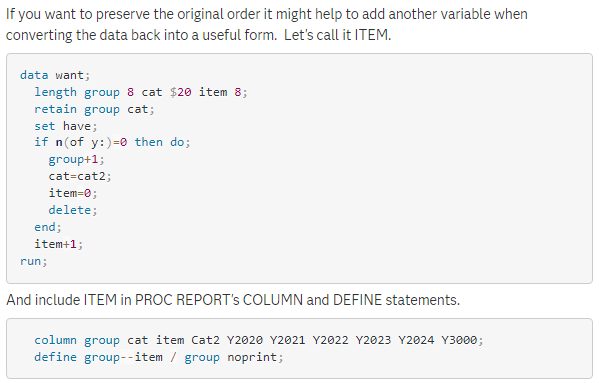 Creating subtotal in Proc report - SAS Support Communities