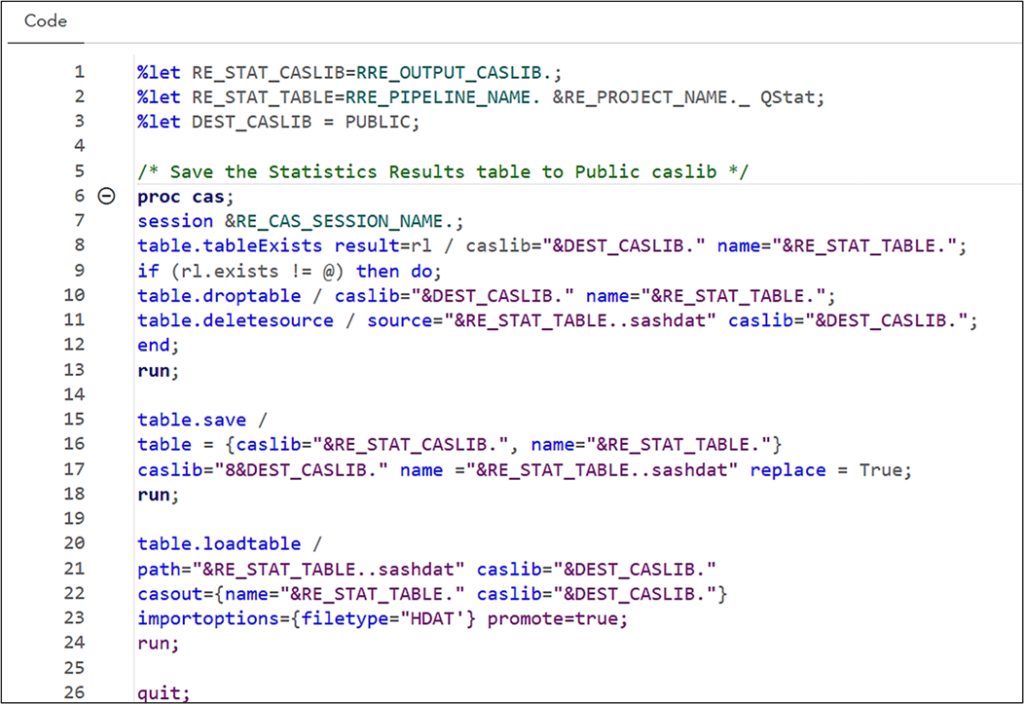 Exploring Execute Custom Code Node in SAS Risk Engine