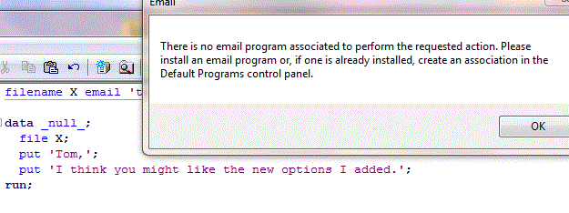 Setup Email via SAS - SAS Support Communities