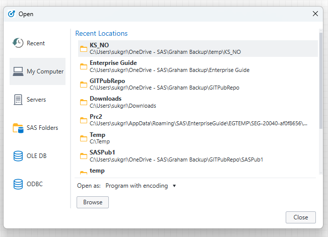 Default file encoding in EG 8.6 - SAS Support Communities