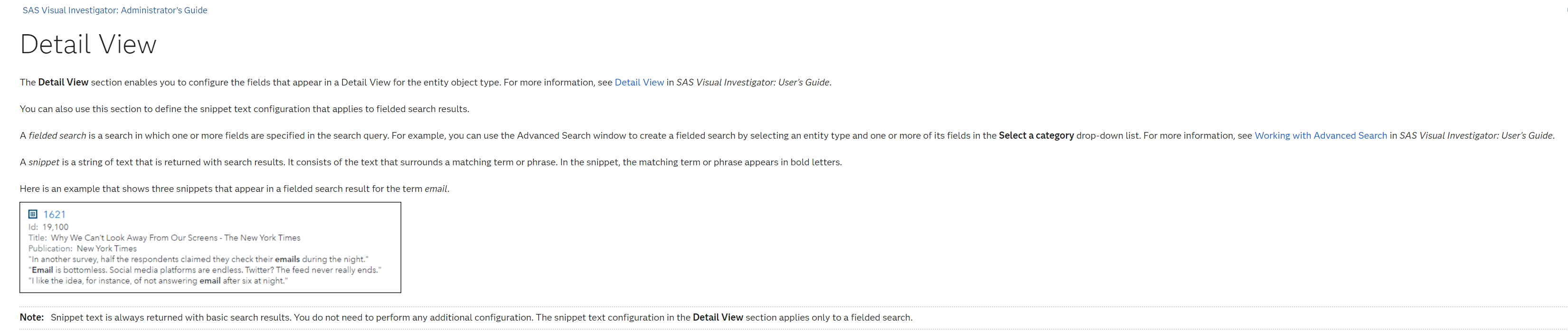 Configuration Suggestion for Snippet Behavior in Fielded Searches – SA... - SAS Support Communities