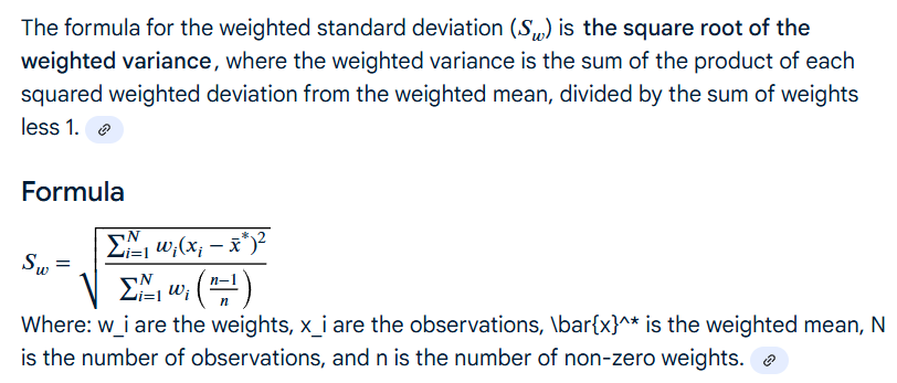 How to get weighted stdev in SQL/SAS?! - SAS Support Communities