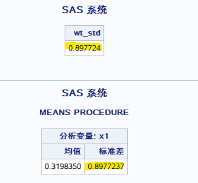 How to get weighted stdev in SQL/SAS?! - SAS Support Communities