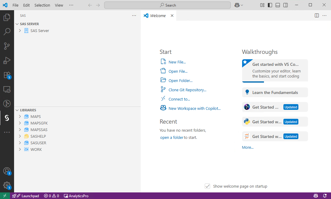 Using VS Code and Enterprise Guide with SAS Analytics Pro