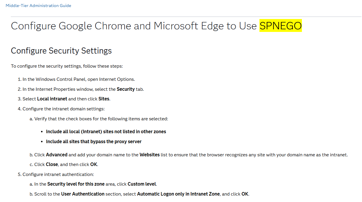 Integrated Windows Authentication in the Middle Tier - SAS Support ...