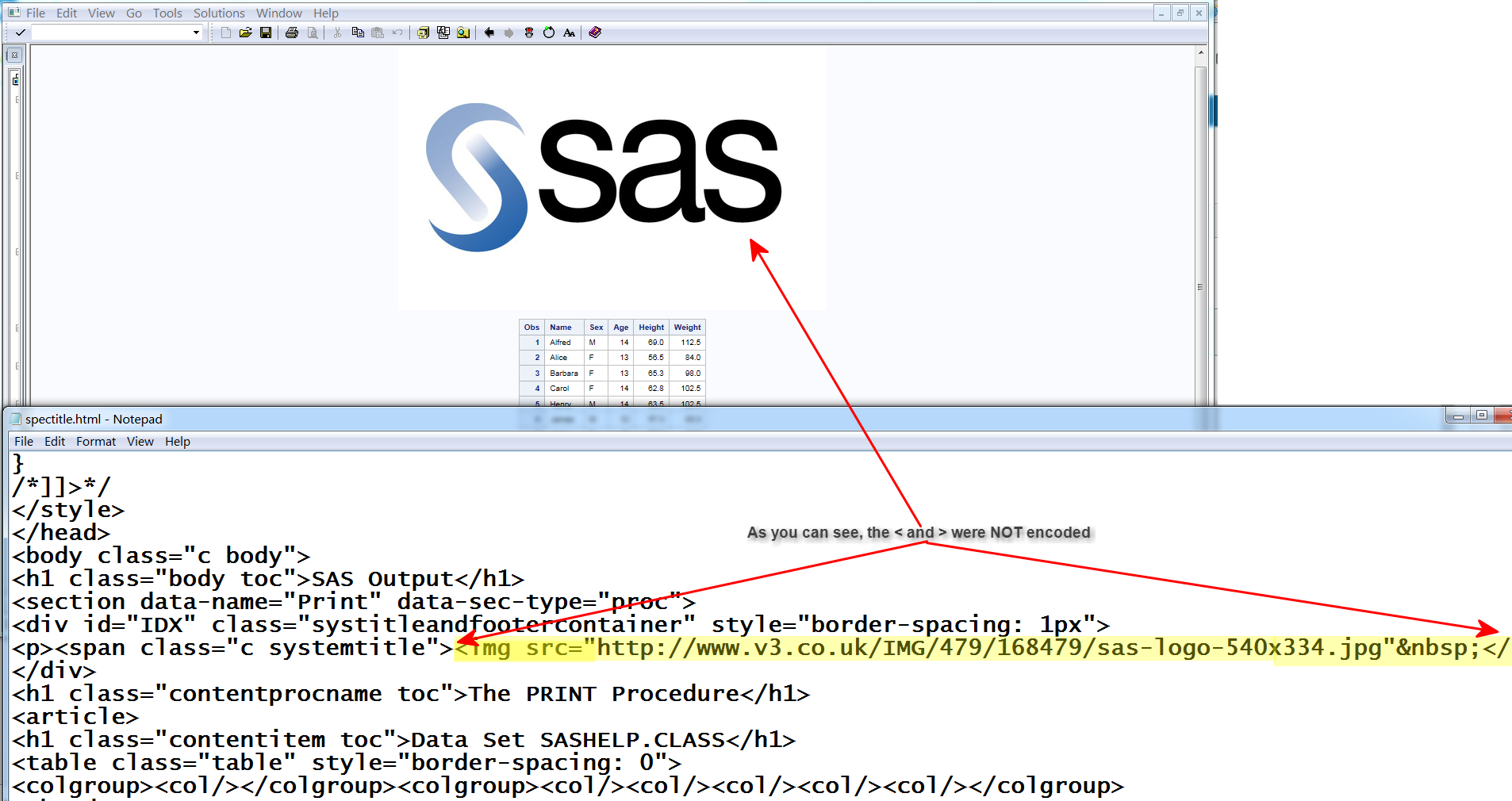 Solved: HTML5 and HTML tags in my title... possible ? - SAS Support Communities