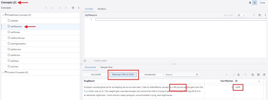 SAS Visual Text Analytics: Three new features in the Concepts node