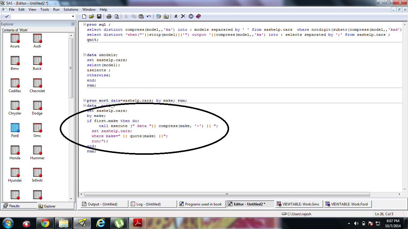 Solved Creating Datasets Based On The Varible Values Sas Support Communities
