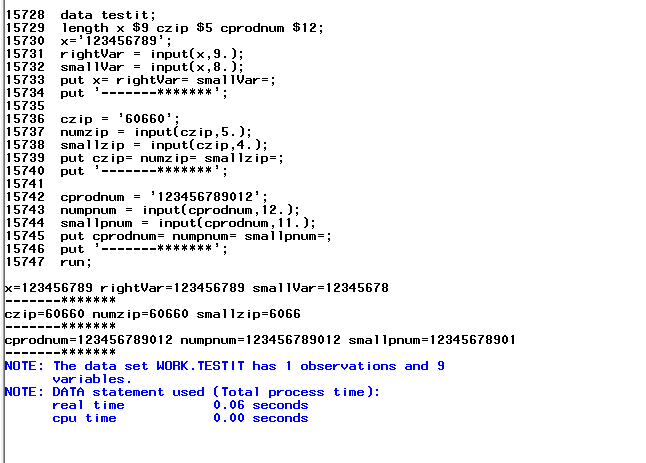Solved: What happens with informat (ie w.) too narrow for data? - SAS Support Communities