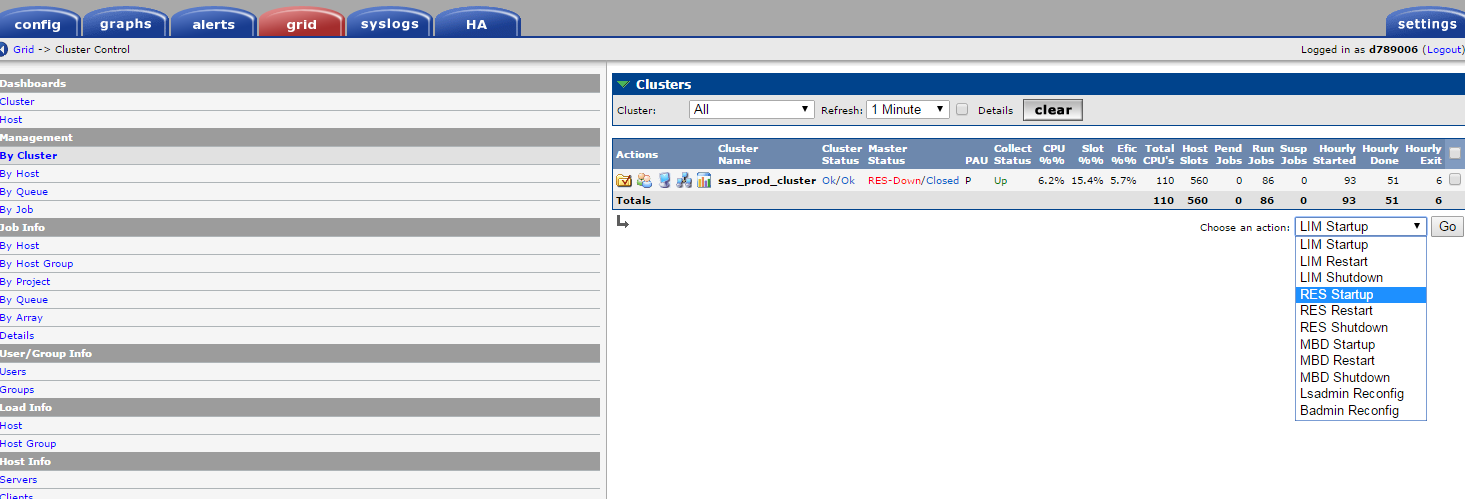 RTM Cluster master Status - SAS Support Communities
