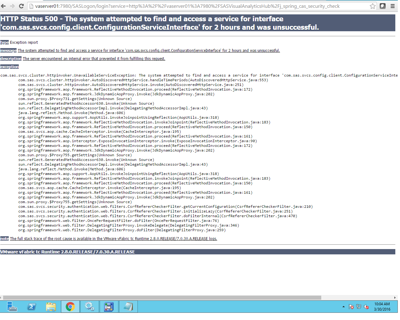 SAS Visual Analytics error - SAS Support Communities