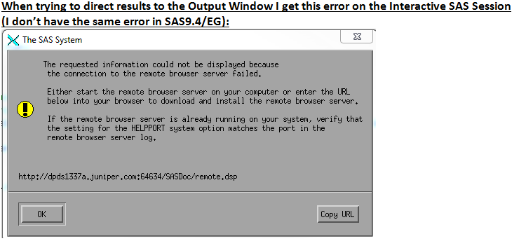 Solved: proc print does not give results in sas display mgr in SAS9.4 - SAS Support Communities