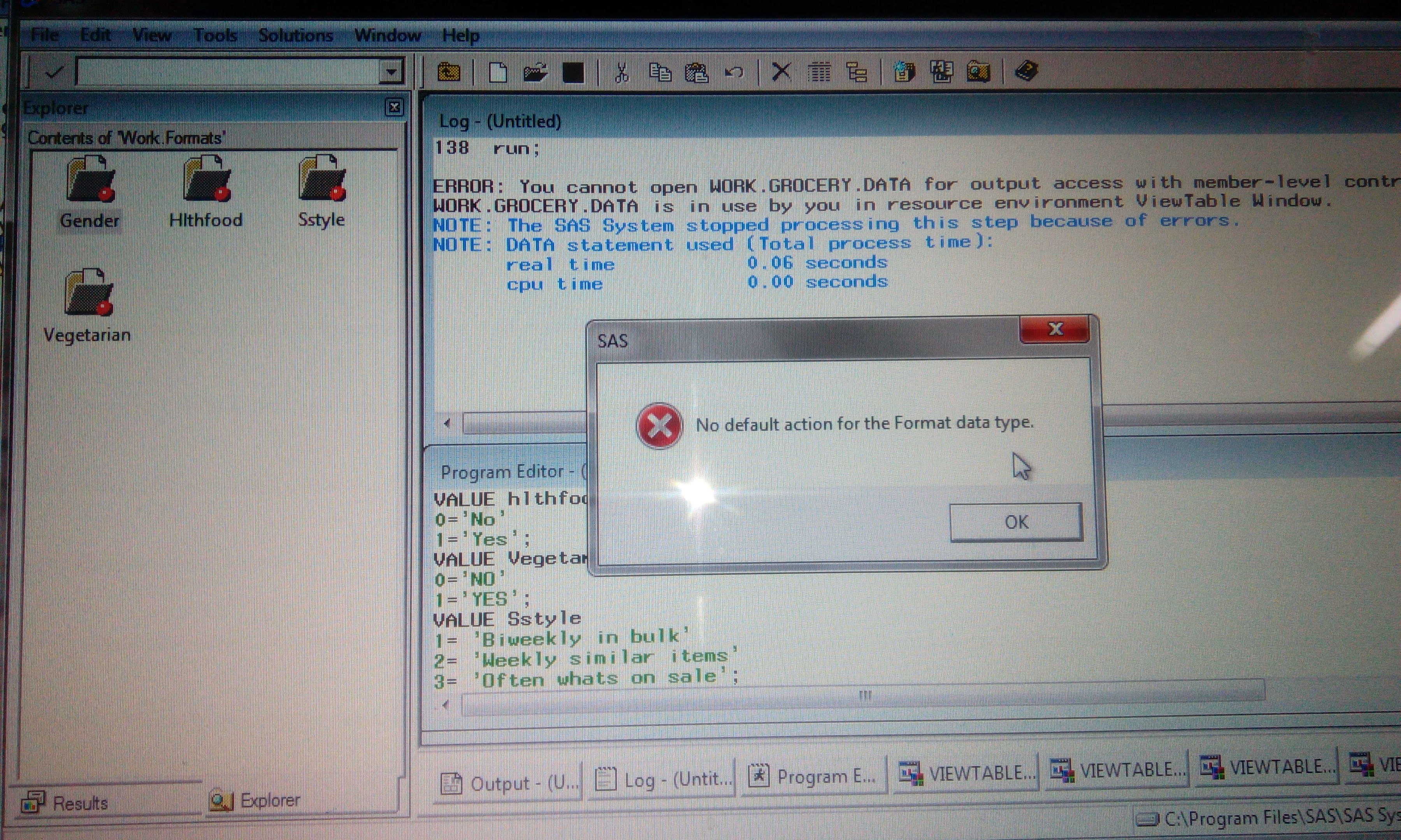 Solved: Error in log window - SAS Support Communities