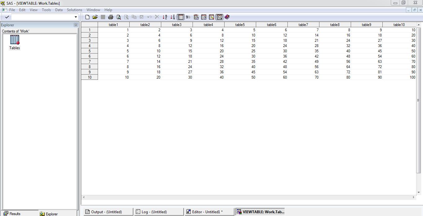 Solved: i want to create mathematical tabels from 1 to 10 ? - SAS ...
