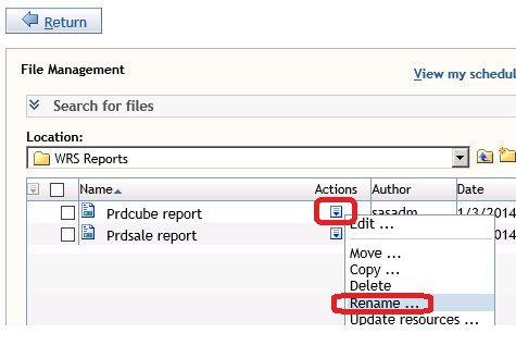 SAS Web Report Studio - Rename a SRX file - SAS Support Communities